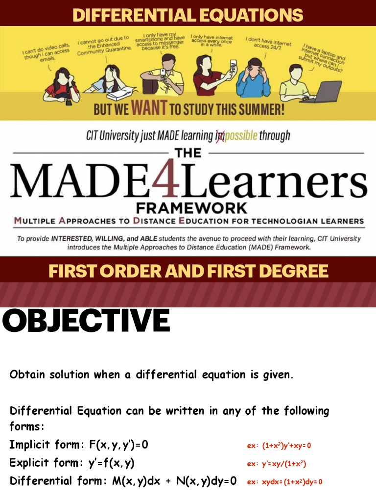 First Order and First Degree Differential Equation | PDF | Ordinary ... First Order and First Degree Differential Equation | PDF | Ordinary ...