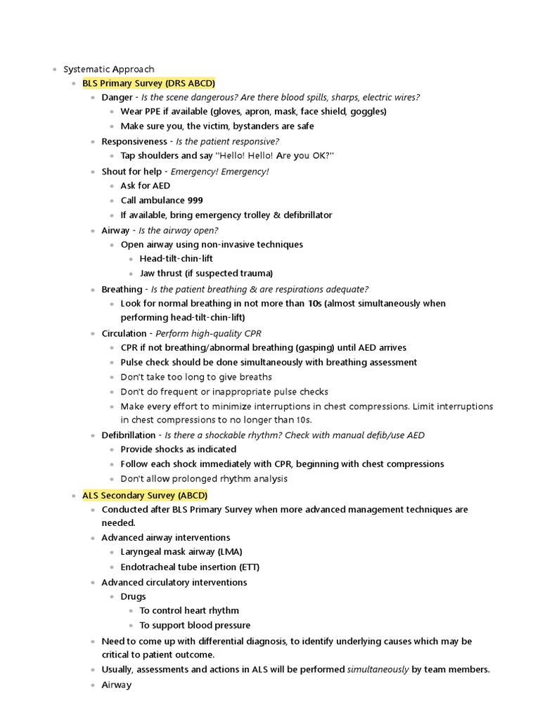 Advanced Life Support (ALS) | PDF | Cardiopulmonary Resuscitation ...