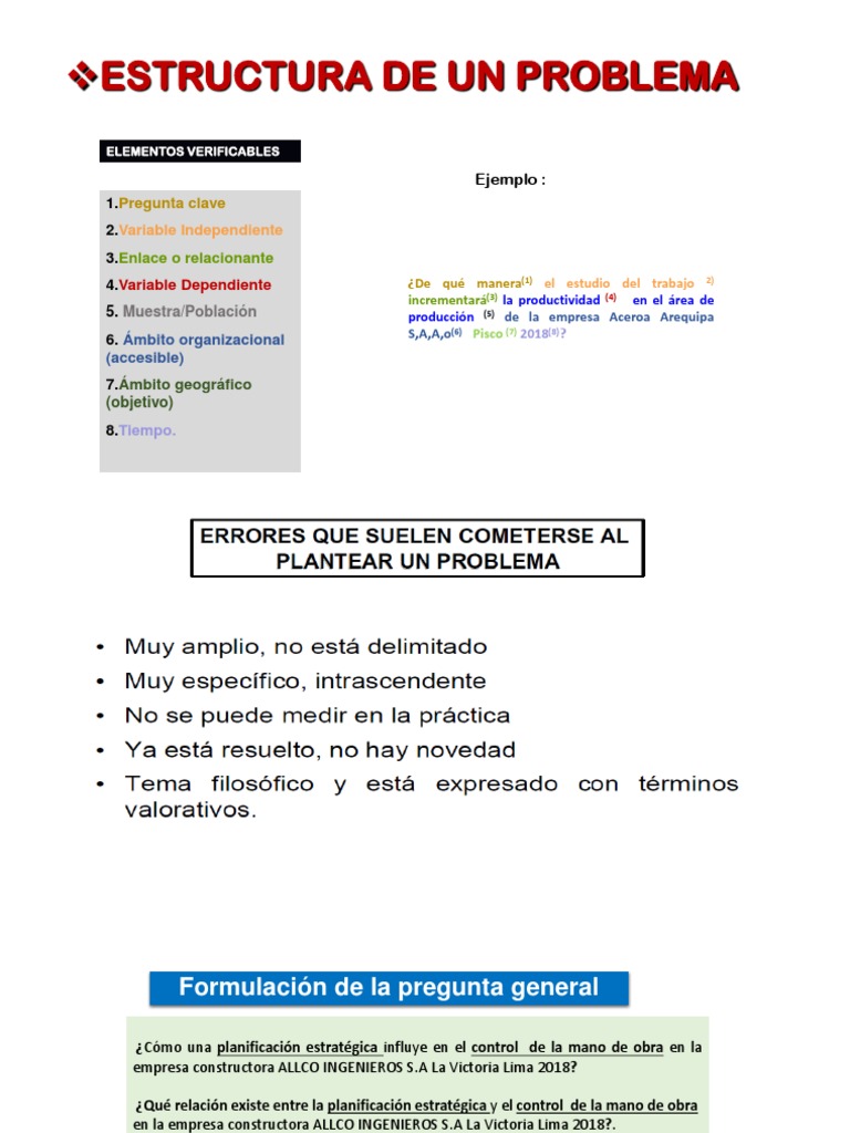 ESTRUCTURA DE UN PROBLEMA | PDF