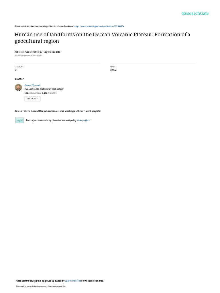 Butzer Geomorphology Landforms Main | PDF | Geomorphology | Plateau