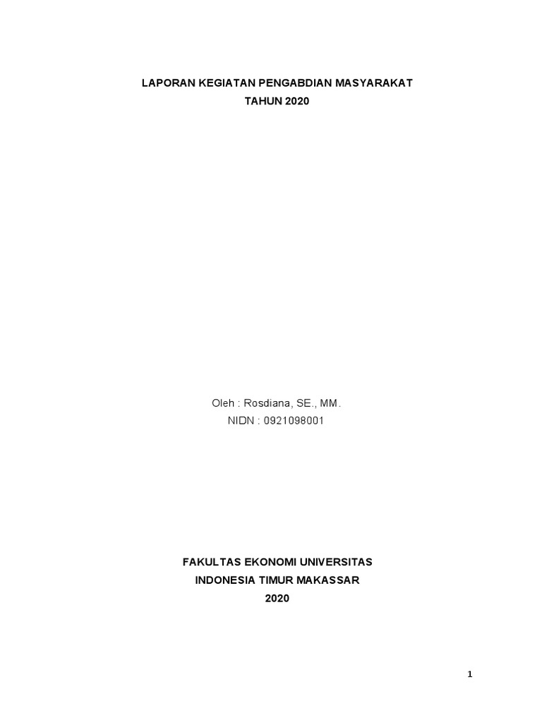 Laporan Pengabdian Masyarakat | PDF