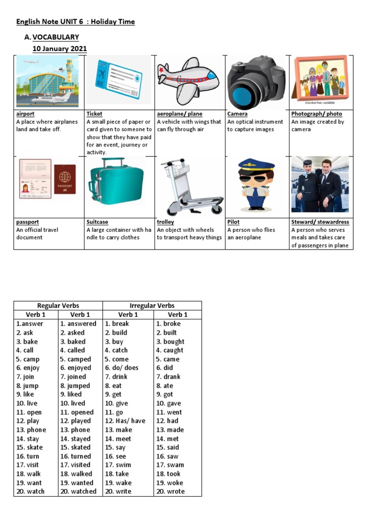English Unit 6 Notebook | PDF
