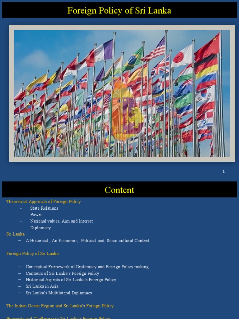 Sri Lanka's Foreign Policy Framework | PDF | Diplomacy | Sri Lanka