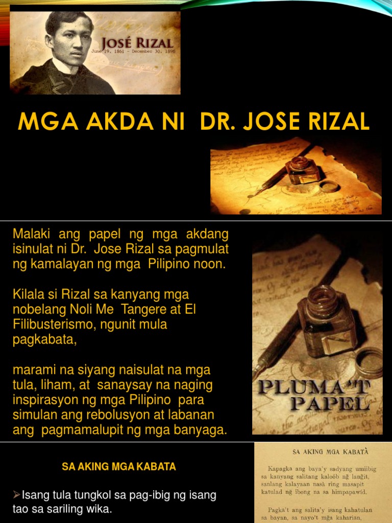 Akda Ni Rizal | PDF Akda Ni Rizal | PDF