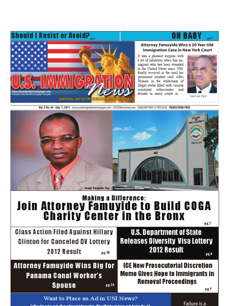U.S Immigration Newspaper Vol 5 No 64 | U.S. Immigration And Customs ...