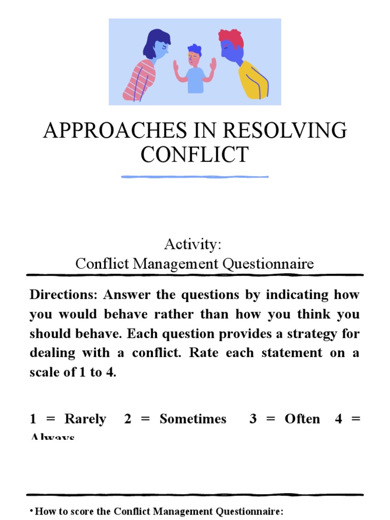 Approaches To Conflict Resolution | PDF | Conflict Resolution ...