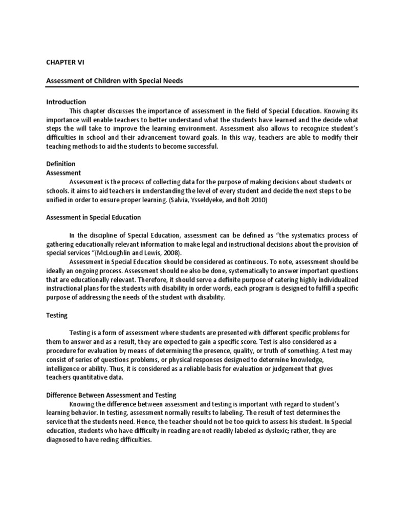 Chapter 6 | PDF | Individualized Education Program | Special Education