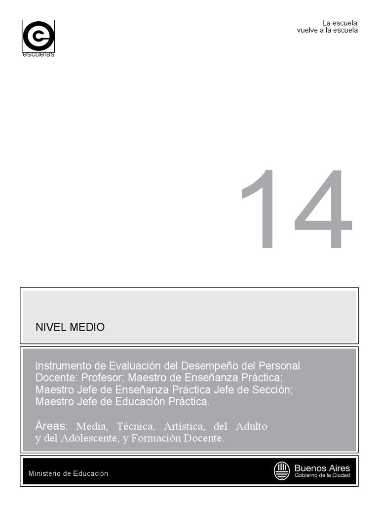 Cuadernillo de Evaluación de Desempeño Docente | PDF | Método de enseñanza | Evaluación