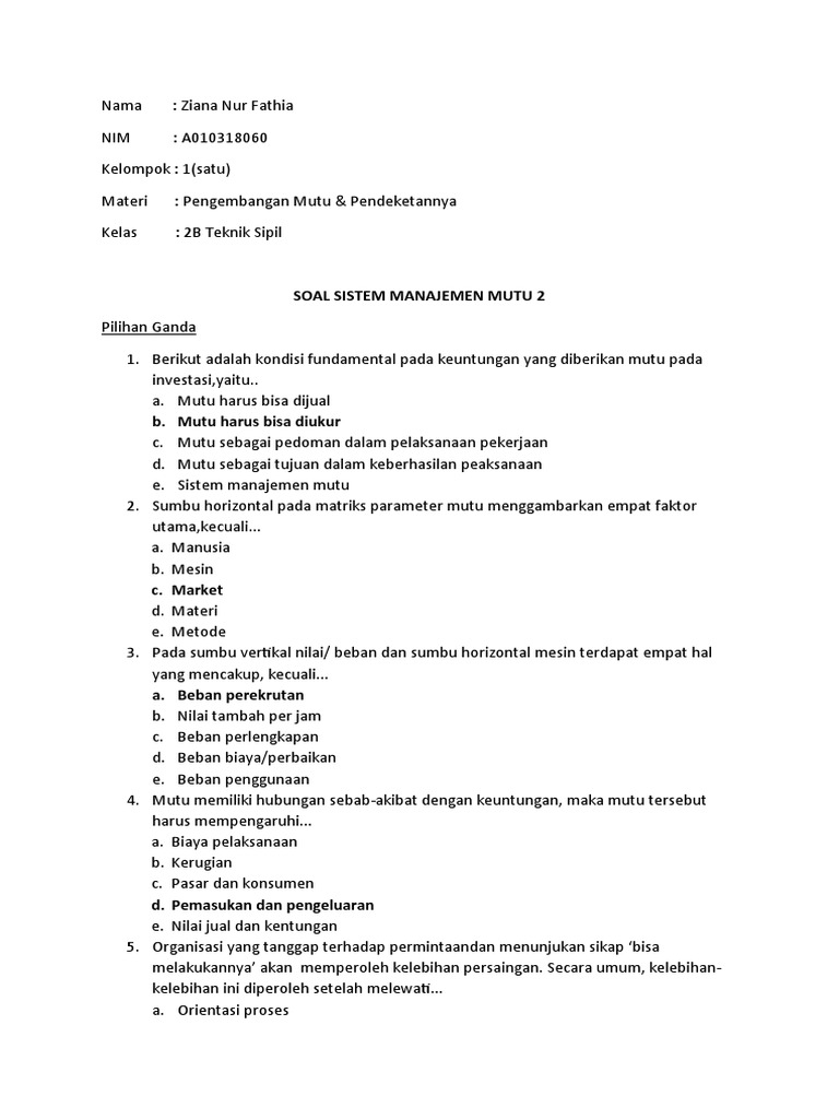 Soal SMM | PDF