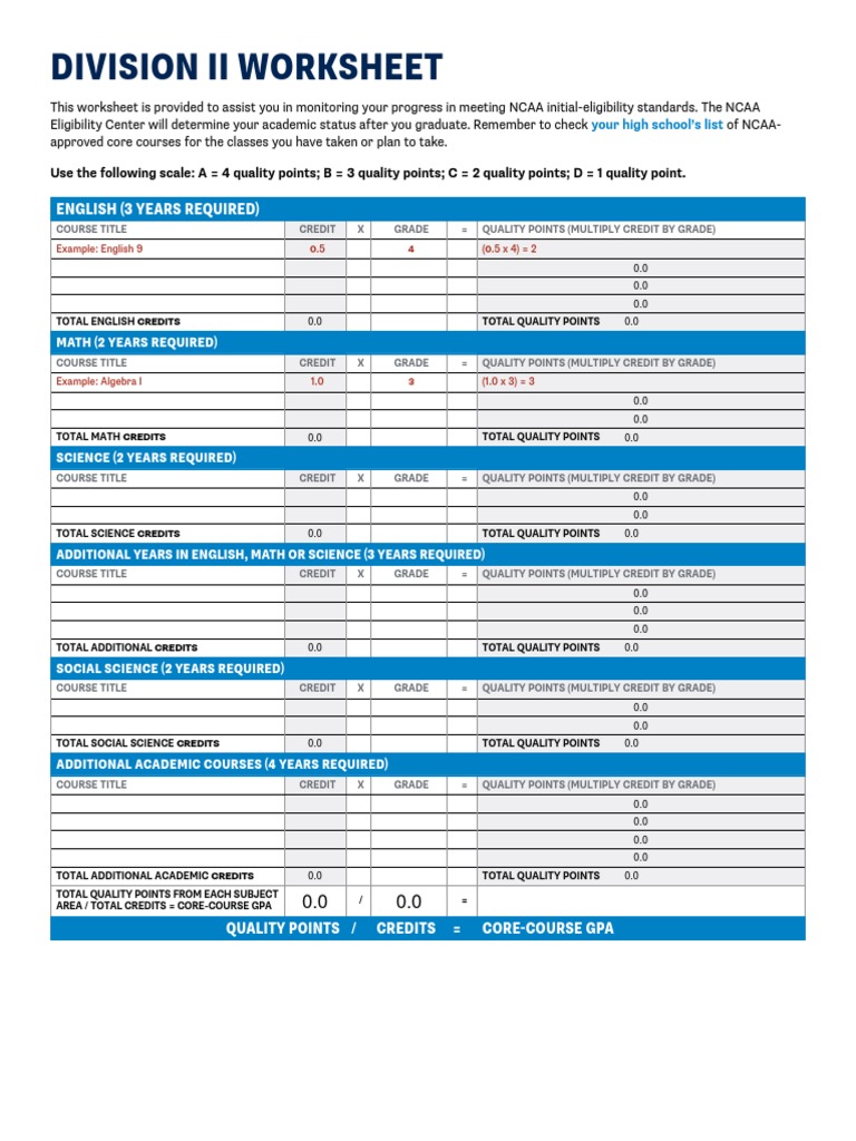 Dii Worksheet | PDF