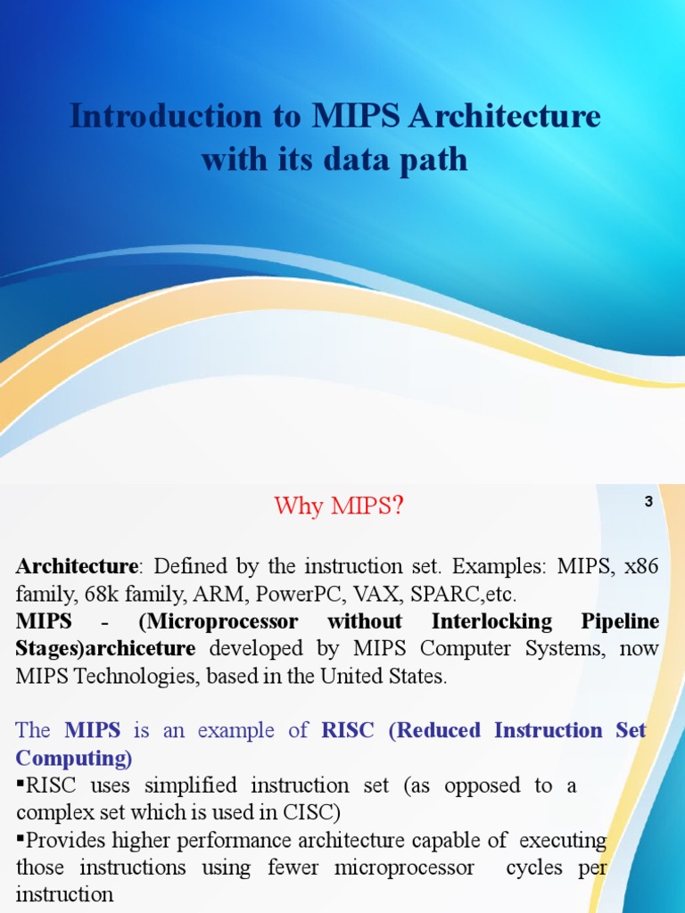 An Introduction To The Mips Architecture And Its Data Path Pdf