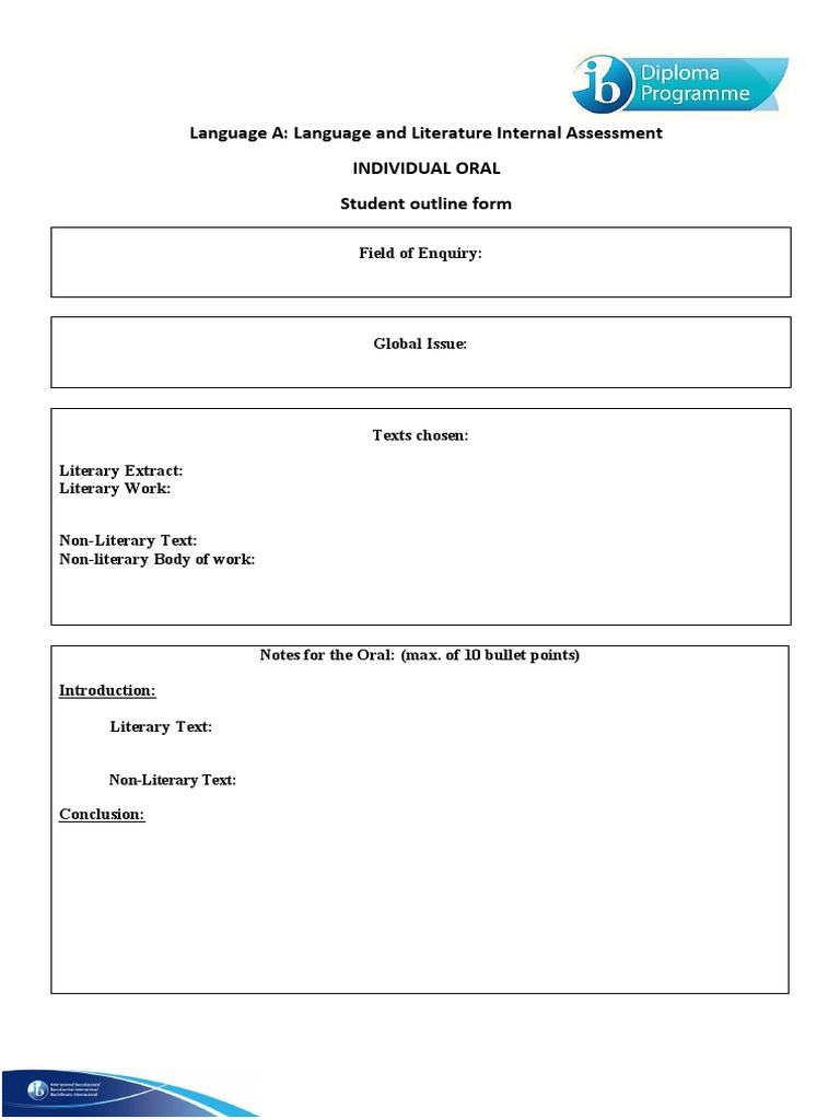 IB Language A Oral Assessment Guide | PDF | Language Arts & Discipline