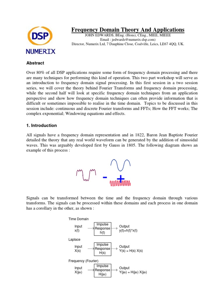 Frequency Domain Processing | PDF | Modulation | Digital Signal Processing