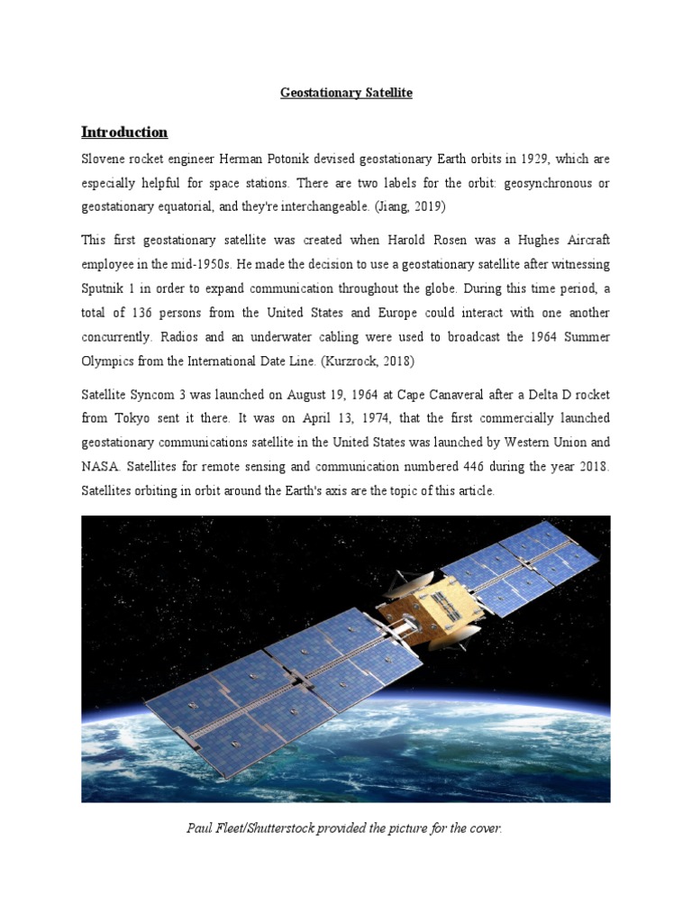 Geostationary Satellite | PDF | Satellite | Orbit
