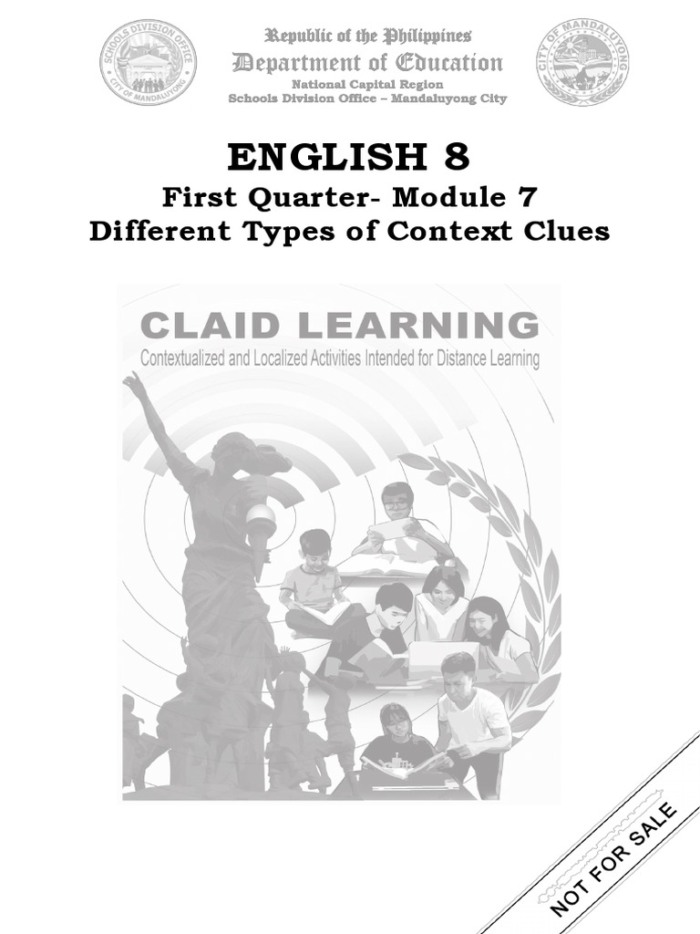 English 8: First Quarter-Module 7 Different Types of Context Clues ...