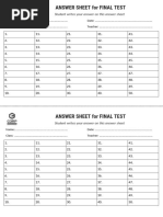 Answer Sheet 50 Items v2 | PDF