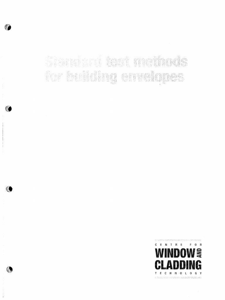 Standard Test Methods For Building Envelopes | PDF