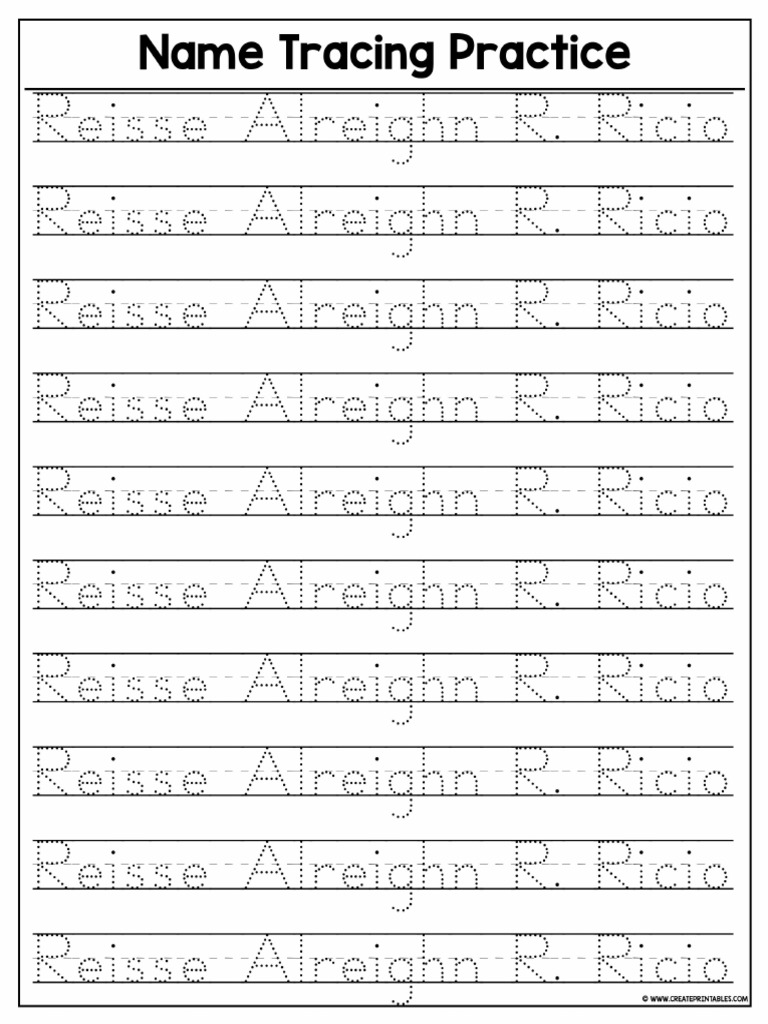 Name - Tracing - Practice B087 B541 C7B4 | PDF