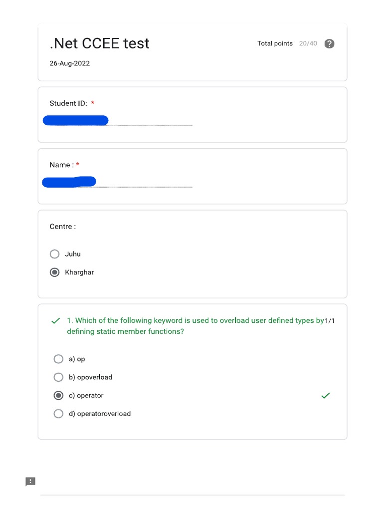 Net Mock CCEE Kharghar | PDF
