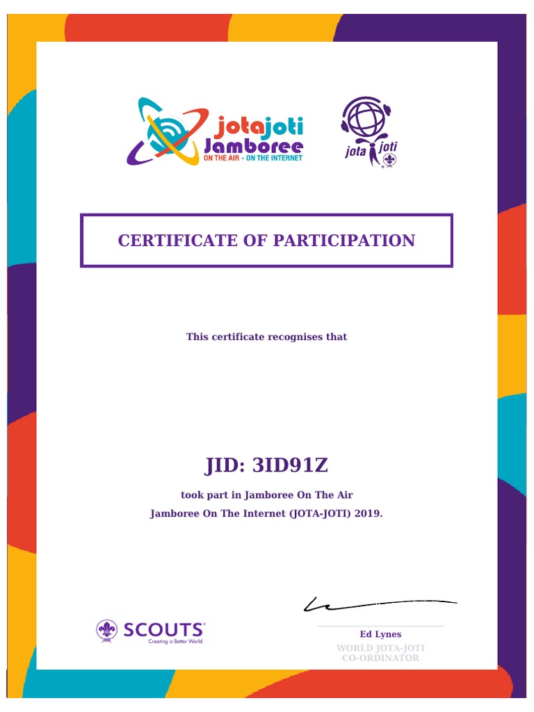 Jota Joti Certificate 2019 2 | PDF
