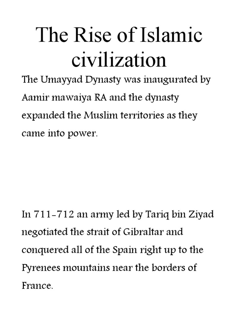 The Rise Of Islamic Civilization Pdf