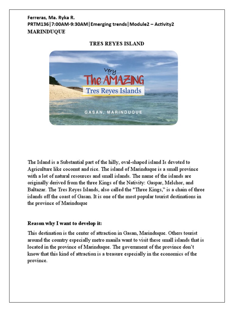 Discover Marinduque's Tres Reyes Islands | PDF | Philippines