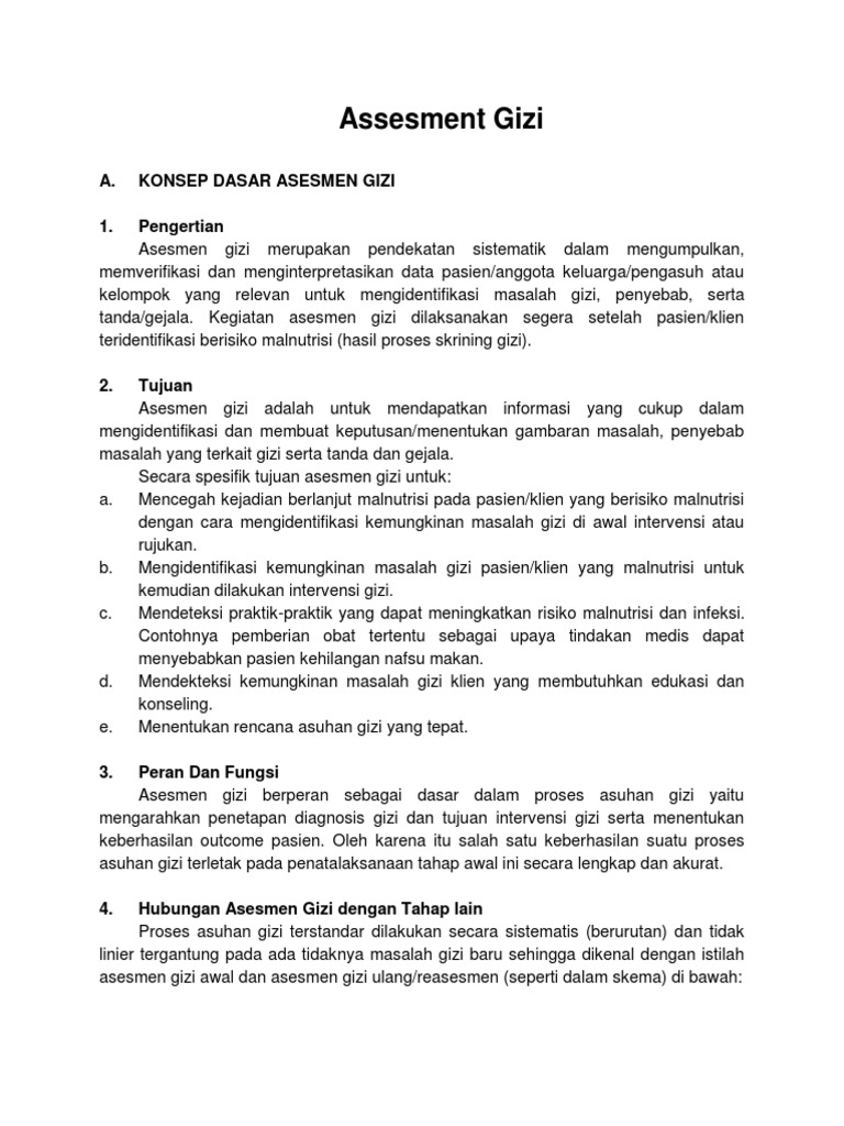 Modul Assesment Gizi | PDF