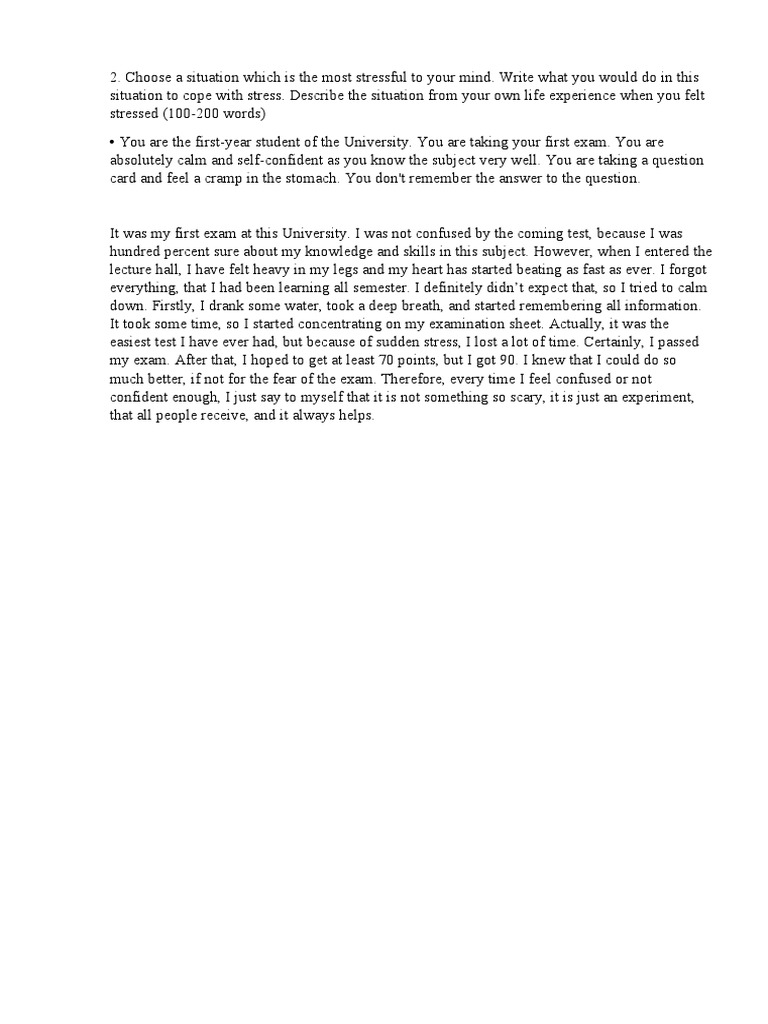 Stress Essay | PDF