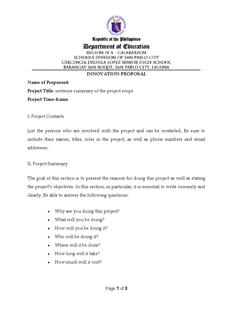 Innovation Format Proposal | PDF | Risk | Business