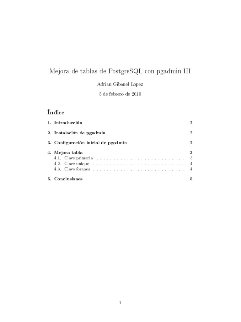 Configuración de claves primarias, únicas y foráneas en tablas de PostgreSQL usando pgAdmin ...