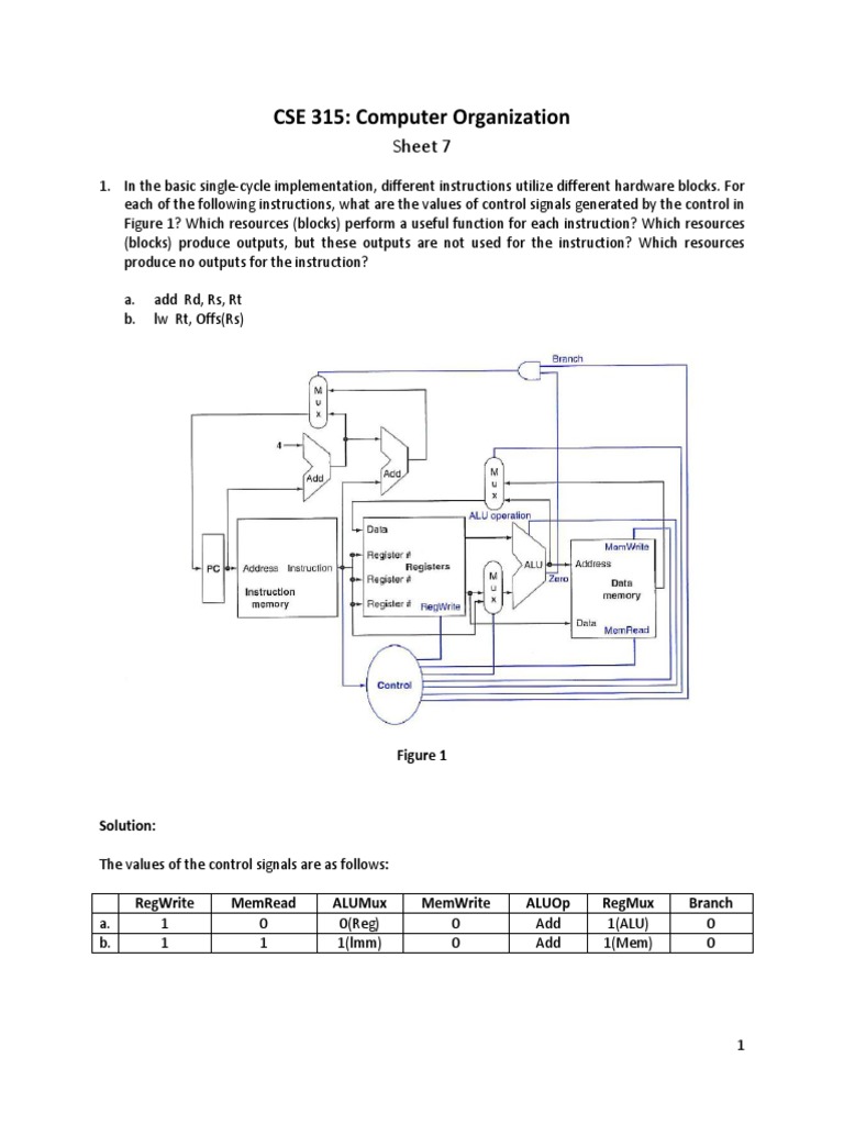 Sheet7 Solution | Download Free PDF | Central Processing Unit | Electronic Engineering