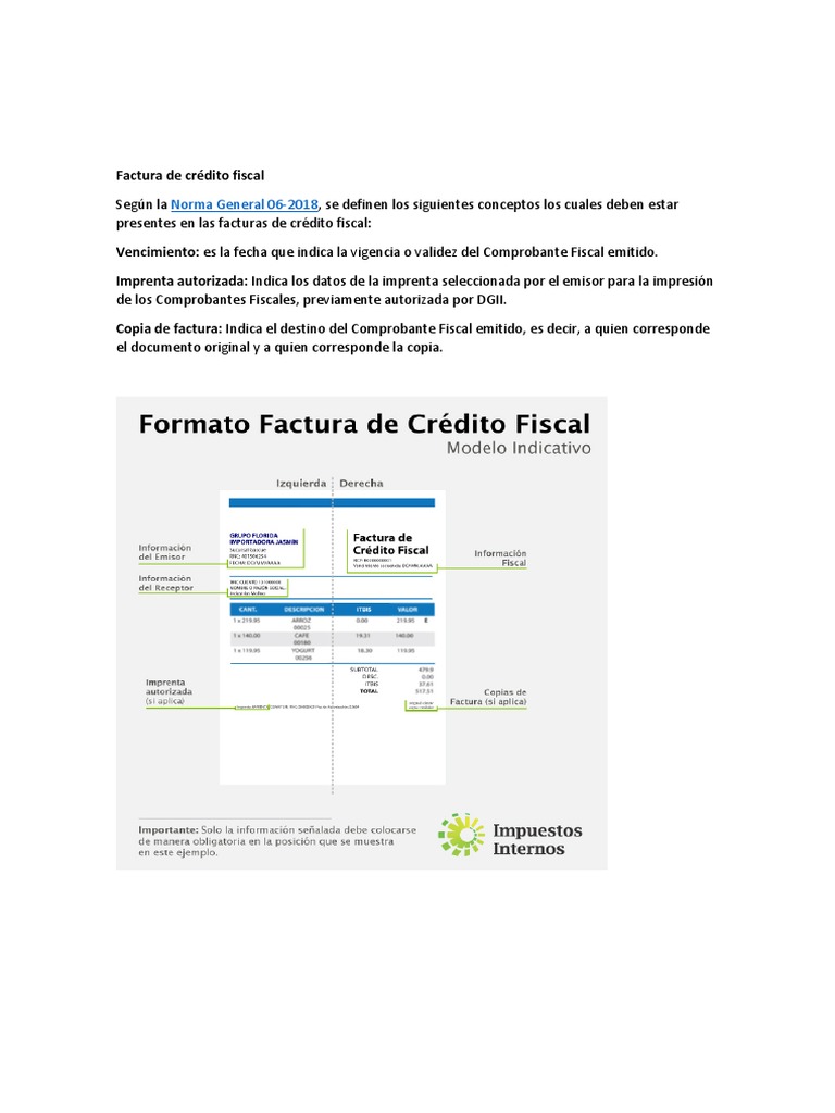 Modelo Factura Dgii | PDF