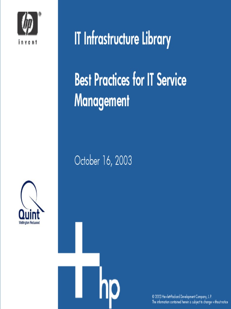 HP Itsm Reference Model 2 | PDF | It Service Management | Business