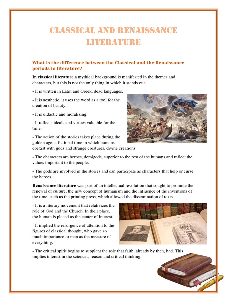 Classical and Renaissance Literature | PDF | Renaissance | Aesthetics