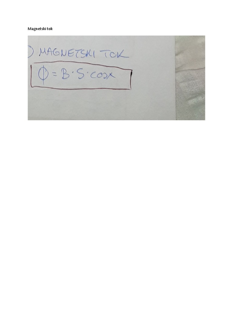 Magnetski Tok | PDF