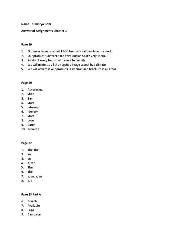 Chintya Goni - Assignments Eng ch3 | PDF | Business | Social Science