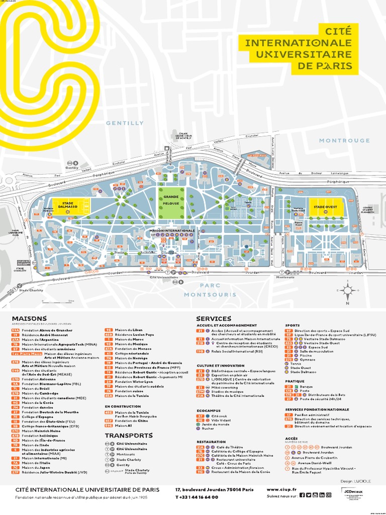 Plan Map Cit Internationale Universitaire de Paris | PDF