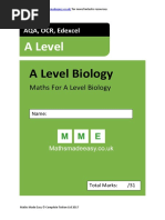 OCR (A) A Level Biology Specification Checklist | PDF | Genetics ...