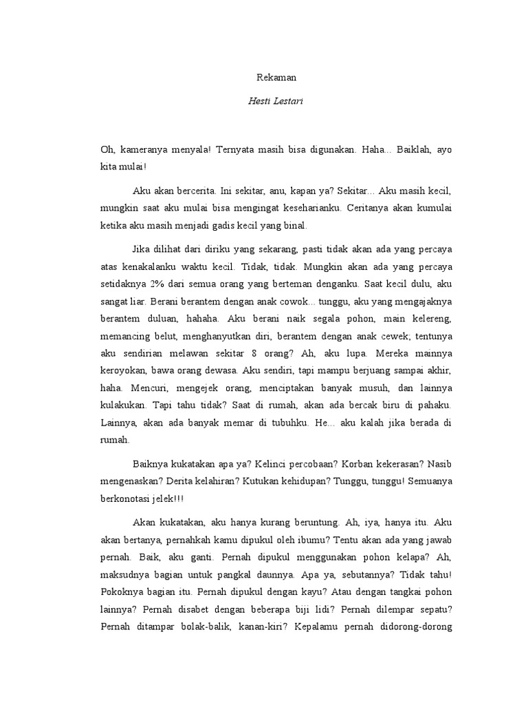 6 - Hesti Lestari - T5 - Rekaman | PDF