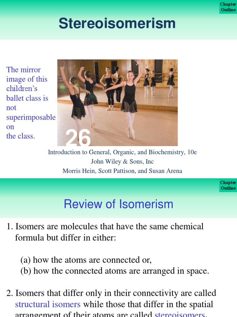Lecture 7 Stereoisomerism | PDF | Chirality (Chemistry) | Isomer