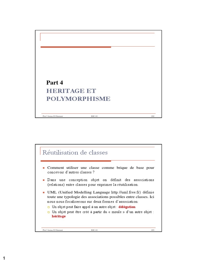 C4-Heritage Et Polymorphisme | PDF | Classe (informatique) | Programmation