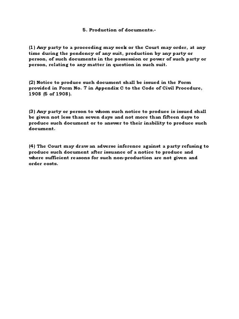 Production of Documents | PDF