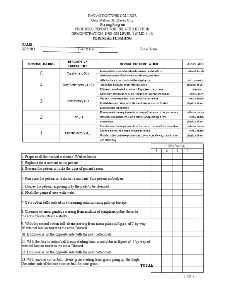 Perineal Flushing | PDF | Health Care | Health Sciences