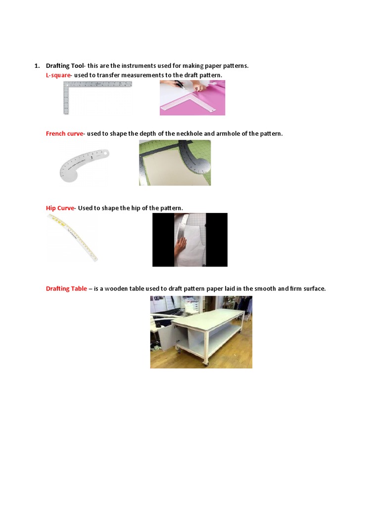 Essential Drafting Tools for Sewing | PDF