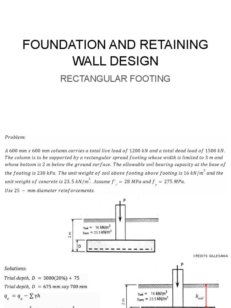 (Lesson 3) Rectangular Footing | PDF