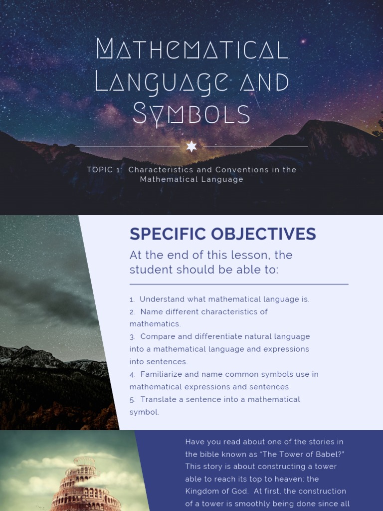 Understanding the Language of Mathematics: An Analysis of Symbols ...