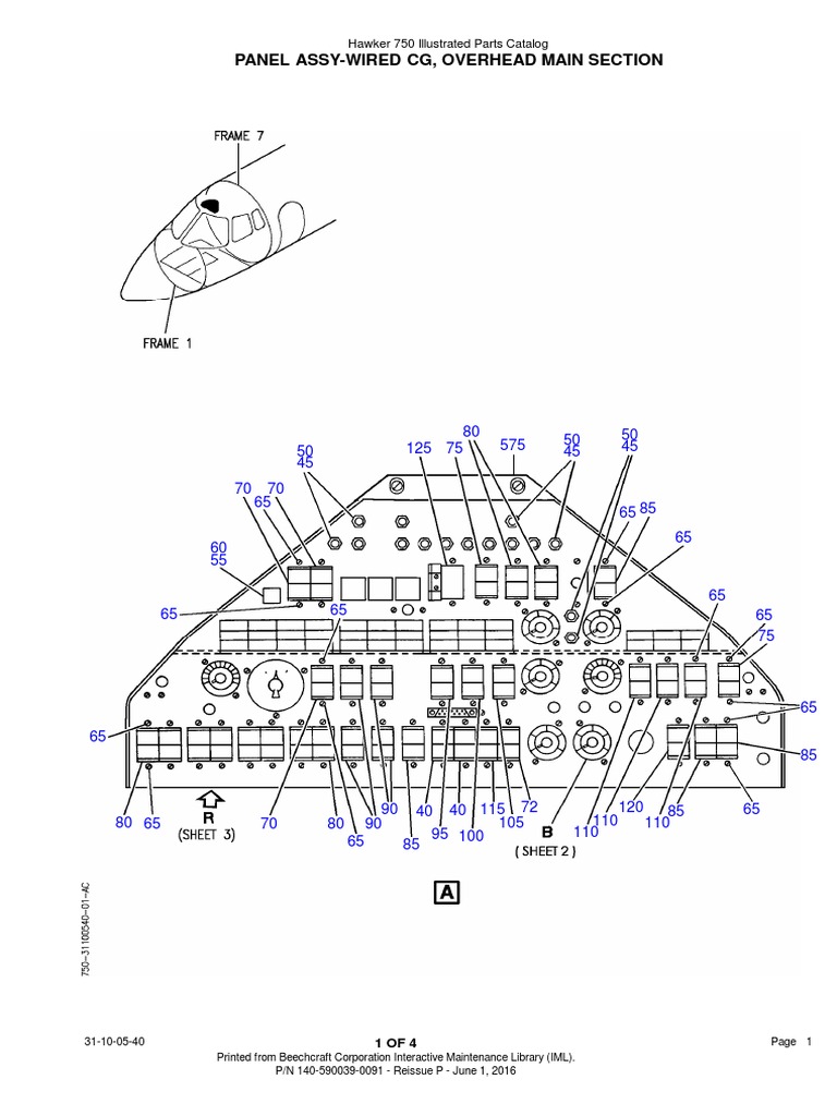 Panel Assy-wired Cg, Overhead Main Section | PDF | Screw | Tools