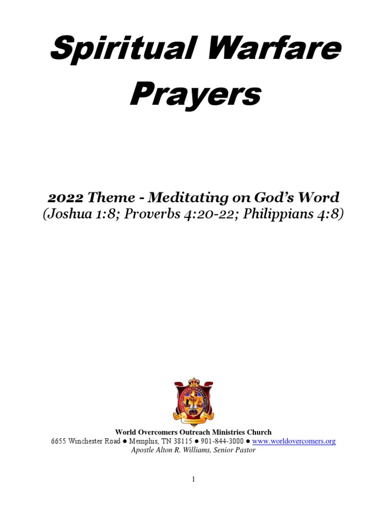 Spiritual Warfare Prayers 1 | PDF | Jesus | Satan