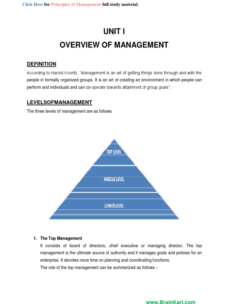122 - MG8591, MG6851 Principles of Management POM - Notes 1 | PDF ...