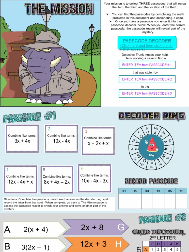 Digital Math Escape Room Freebie | PDF